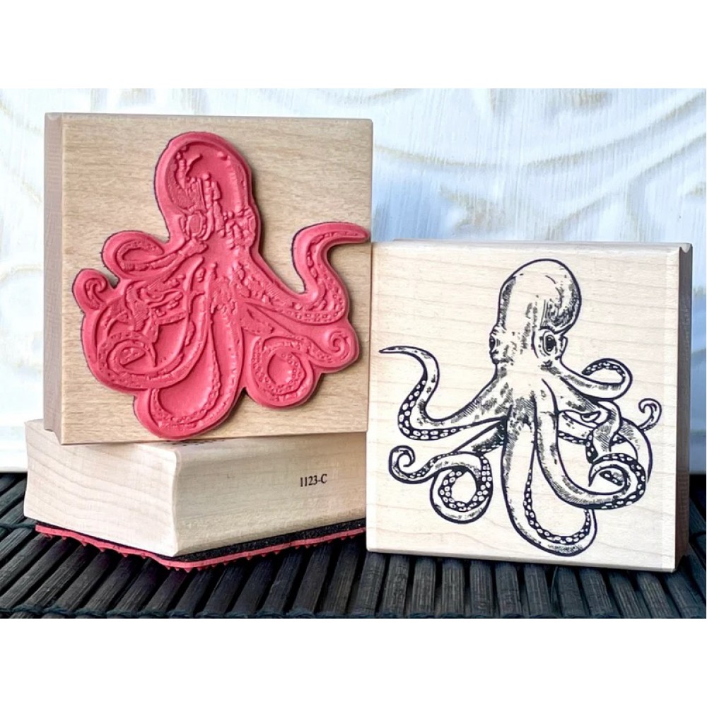 Olly Octopus Rubber Stamp From The Oldisland Stamp Company