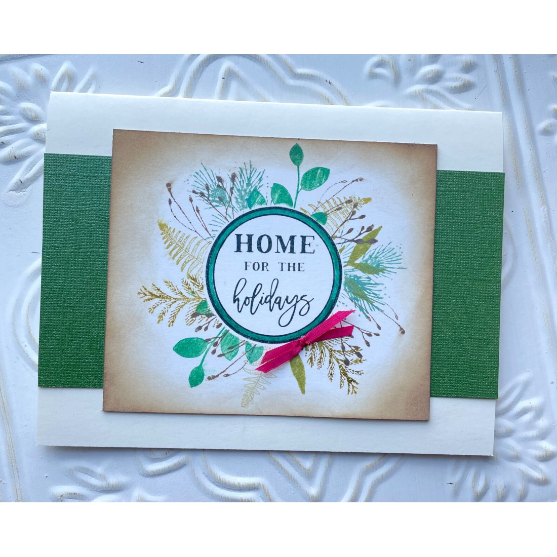 Home for Holidays Rubber Stamp from The Old Island Stamp Company