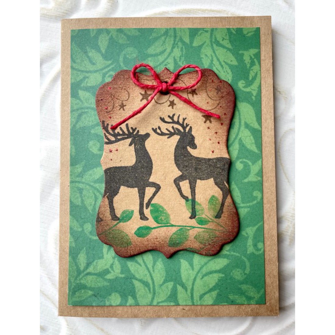 Dancing Deer Duo Rubber Stamp from The Old Island Stamp Company