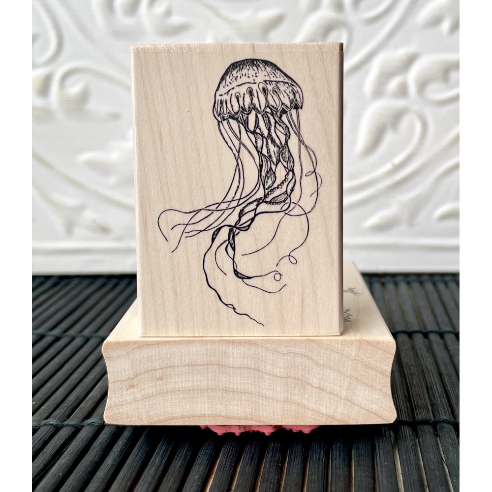 Jellyfish Rubber Stamp Rubber Stamp from The Old Island Stamp Company