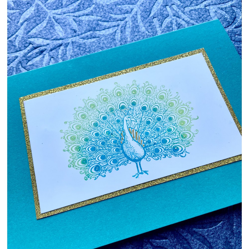 Proud Peacock Rubber Stamp from The Old Island Stamp Company