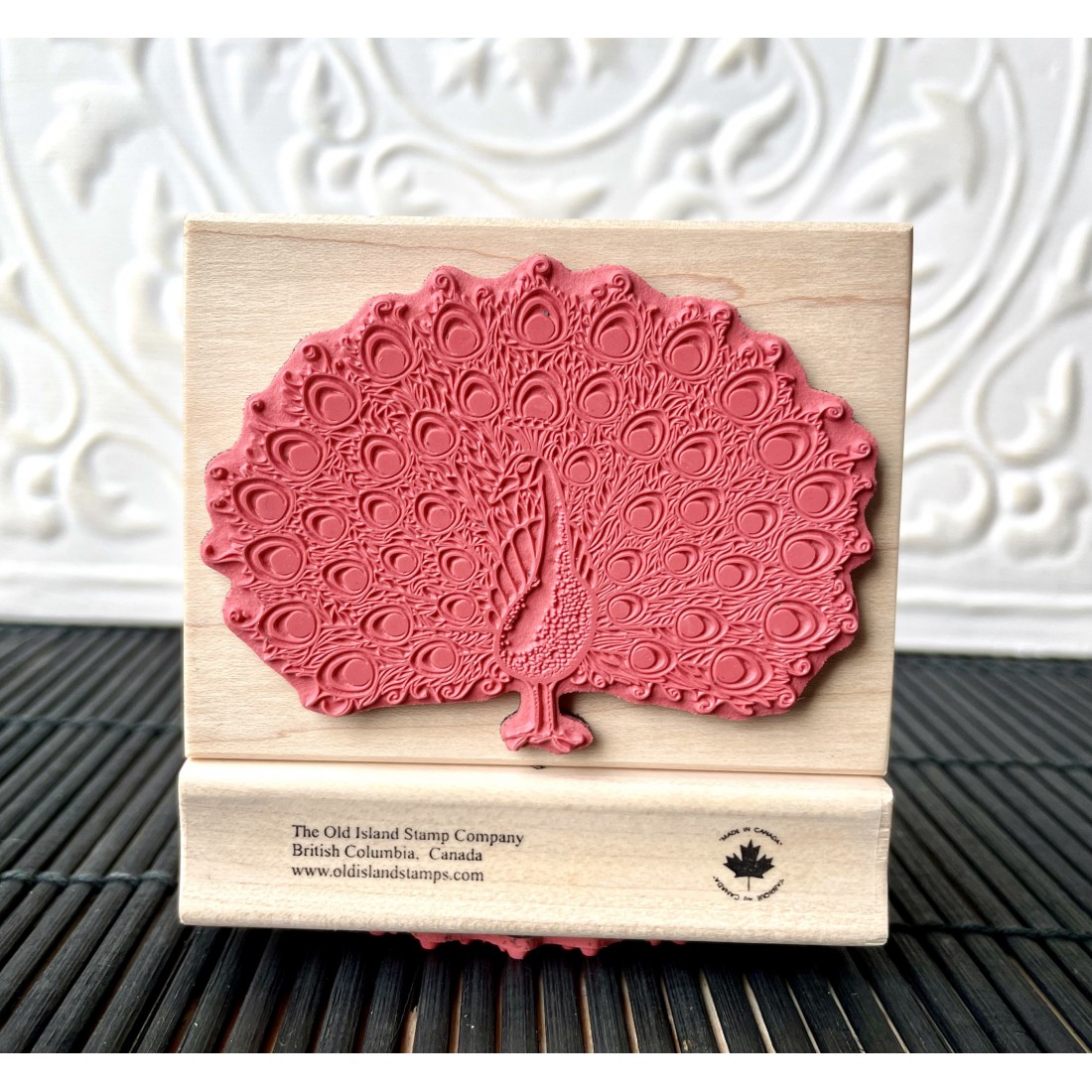 Proud Peacock Rubber Stamp from The Old Island Stamp Company