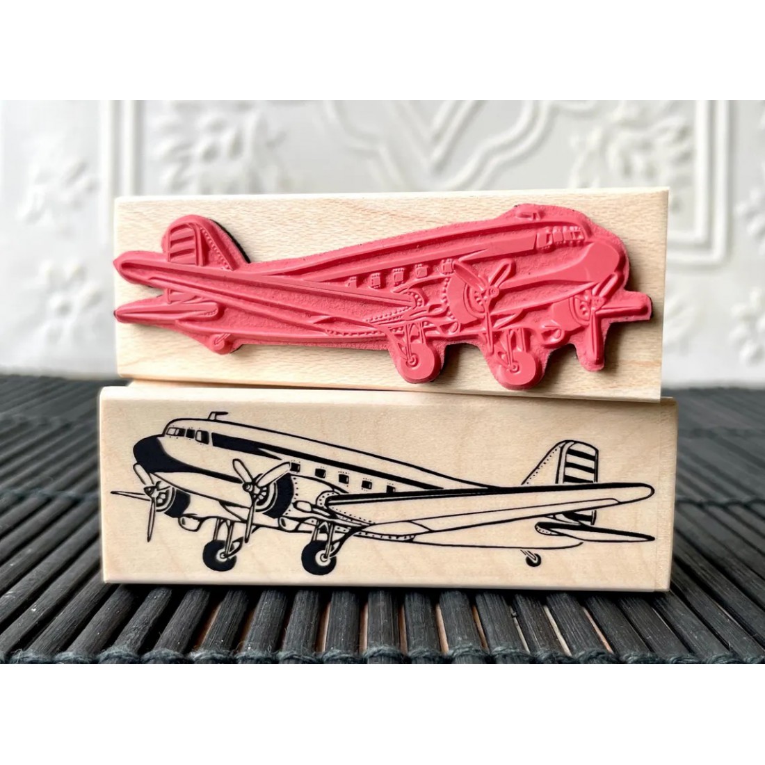 Vintage Airplane Rubber Stamp from The Old Island Stamp Company