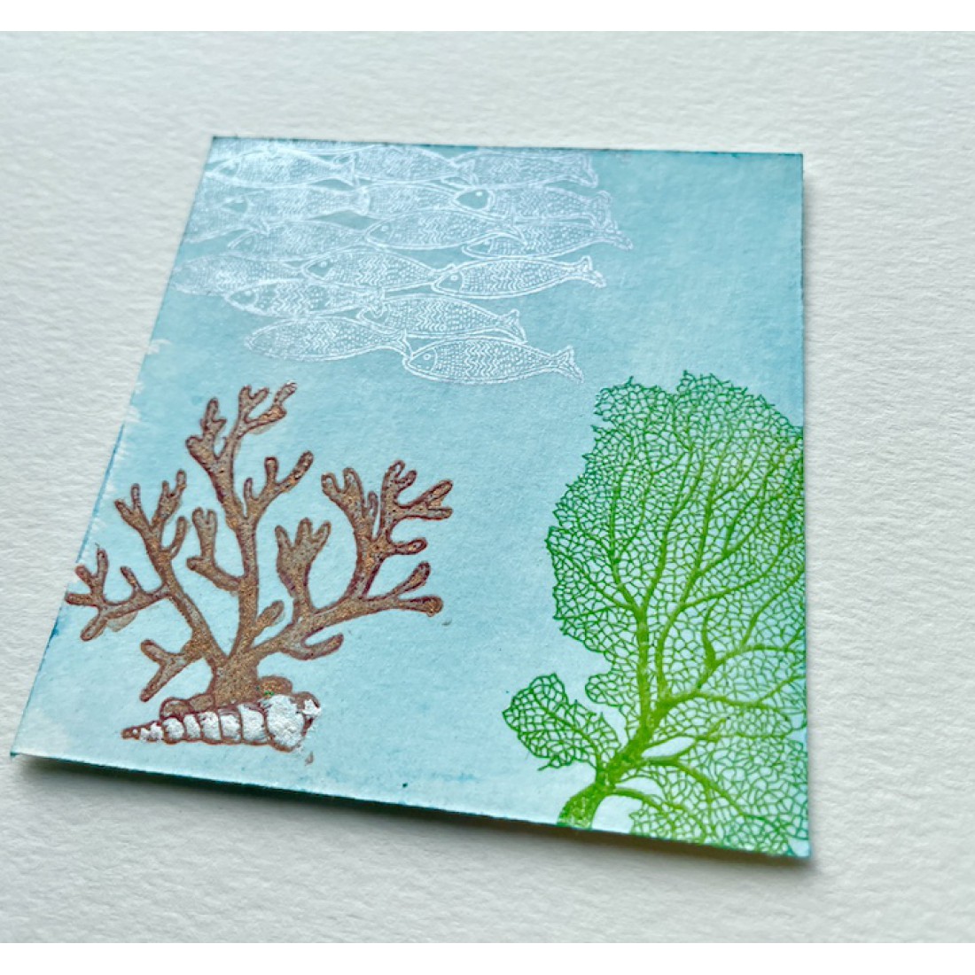 Sea Coral with Shell Rubber Stamp from The Old Island Stamp Company