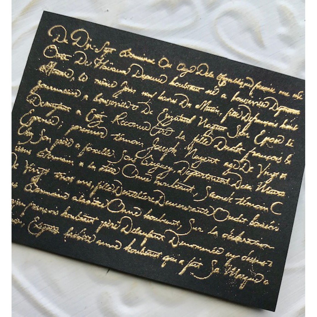 French Hand Writing Background Rubber Stamp from The Old Island Stamp ...