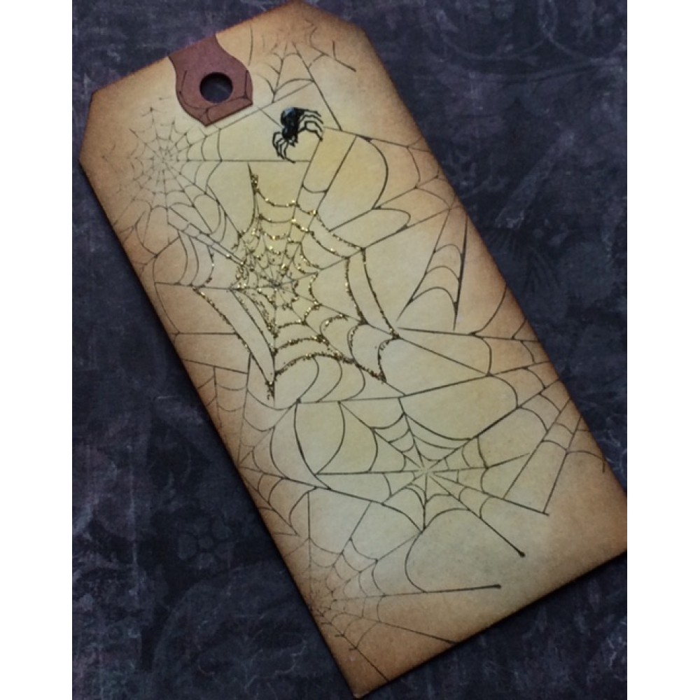 Spider Web Background Rubber Stamp from The Old Island Stamp Company