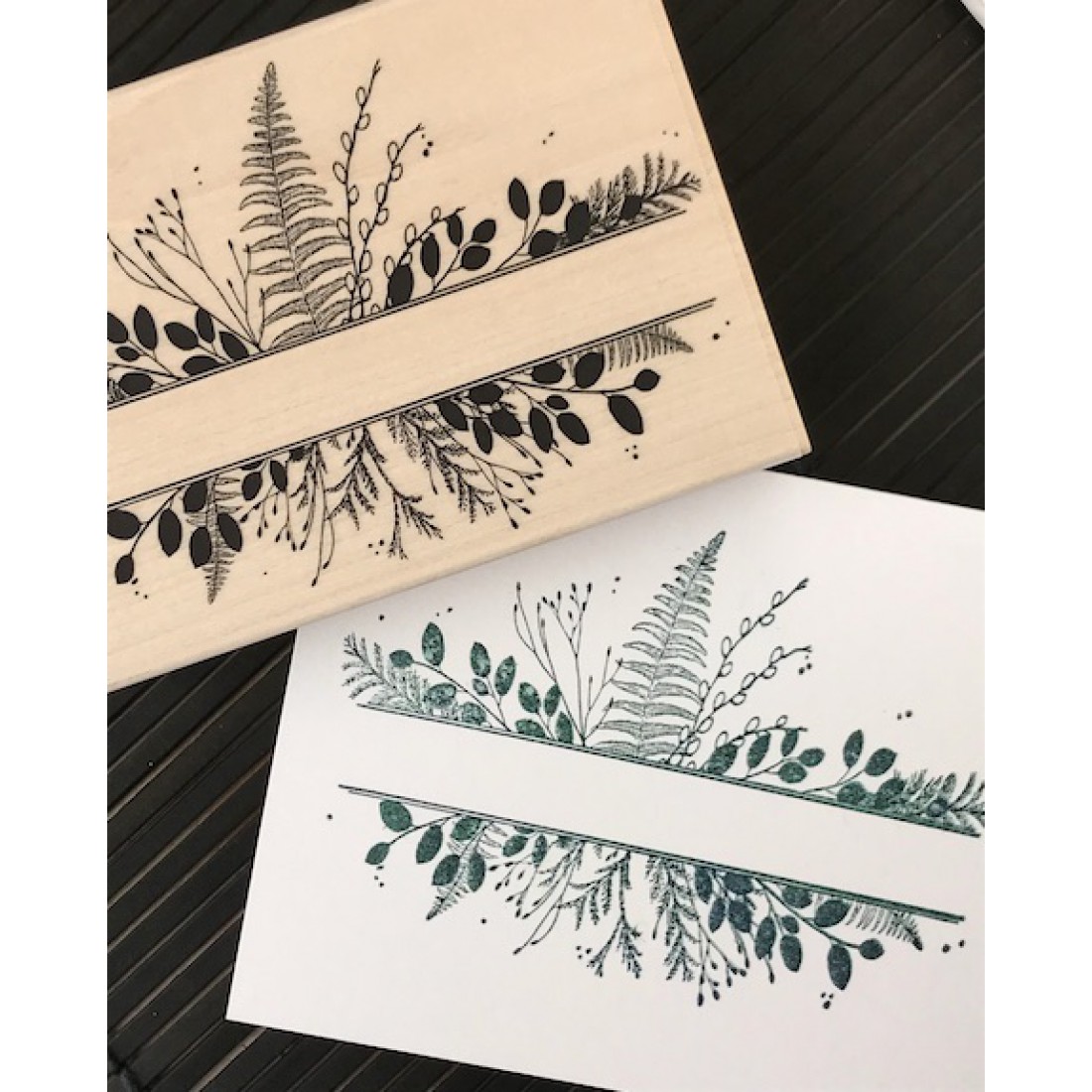 Nature's Border Rubber Stamp From The Old Island Stamp Company