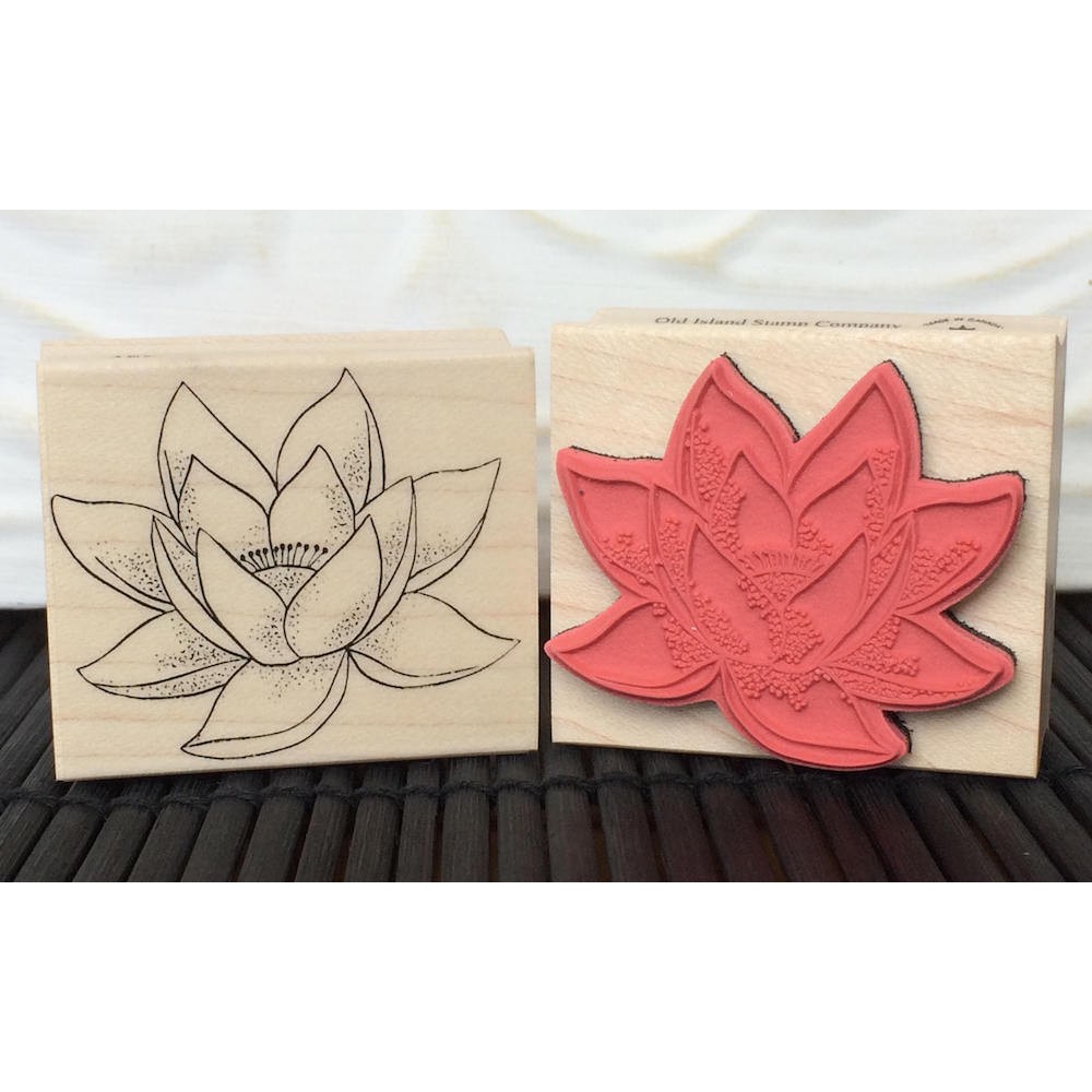 Lotus Flower Rubber Stamp from The Old Island Stamp Company