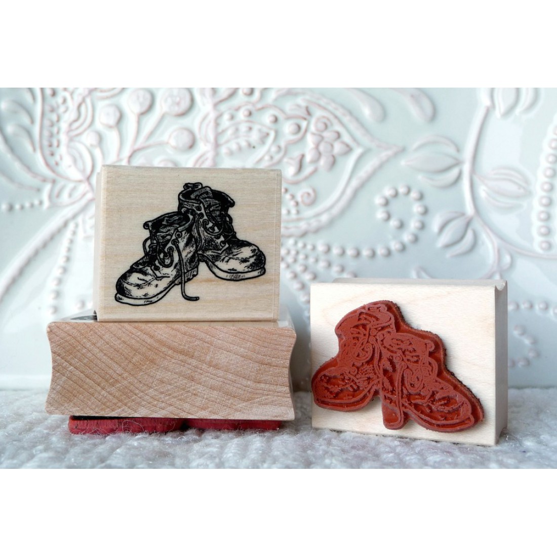 Small Boots Rubber Stamp