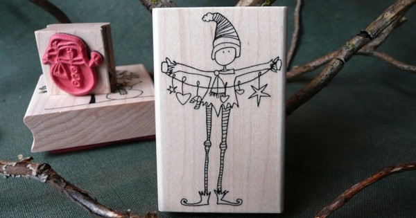 Em's Elf Rubber Stamp
