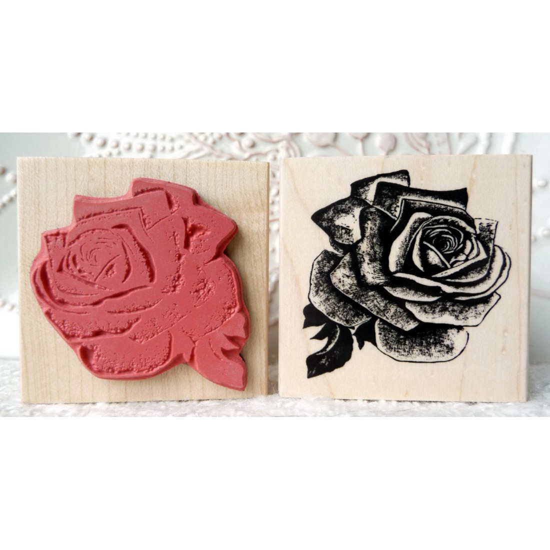 Vintage Rose Rubber Stamp