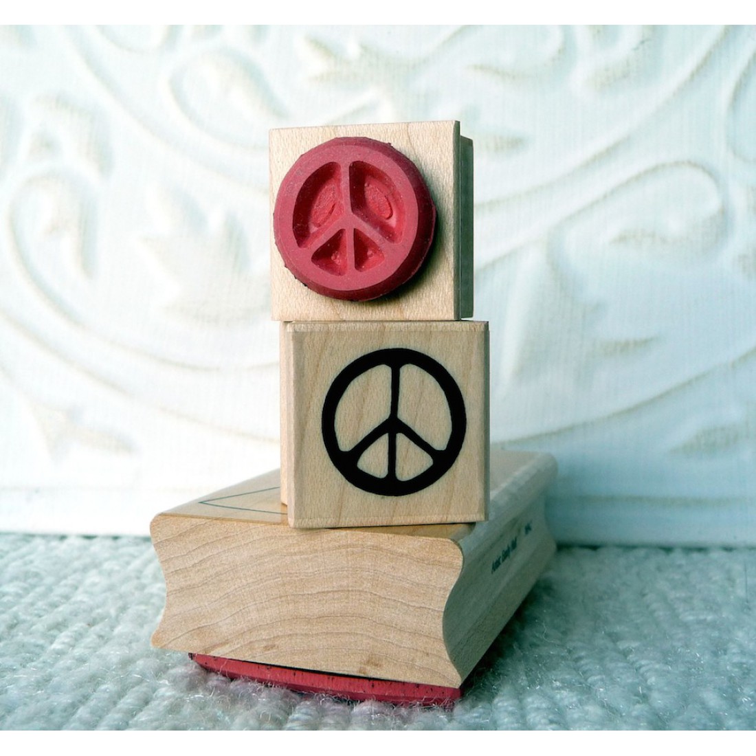 Peace Sign Rubber Stamp