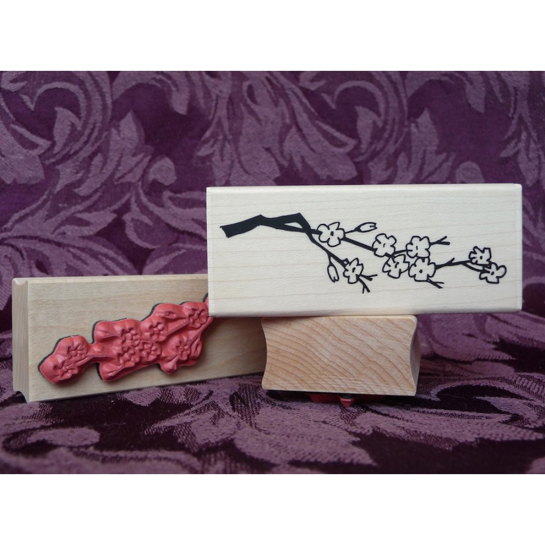 Cherry Blossom Branch Rubber Stamp
