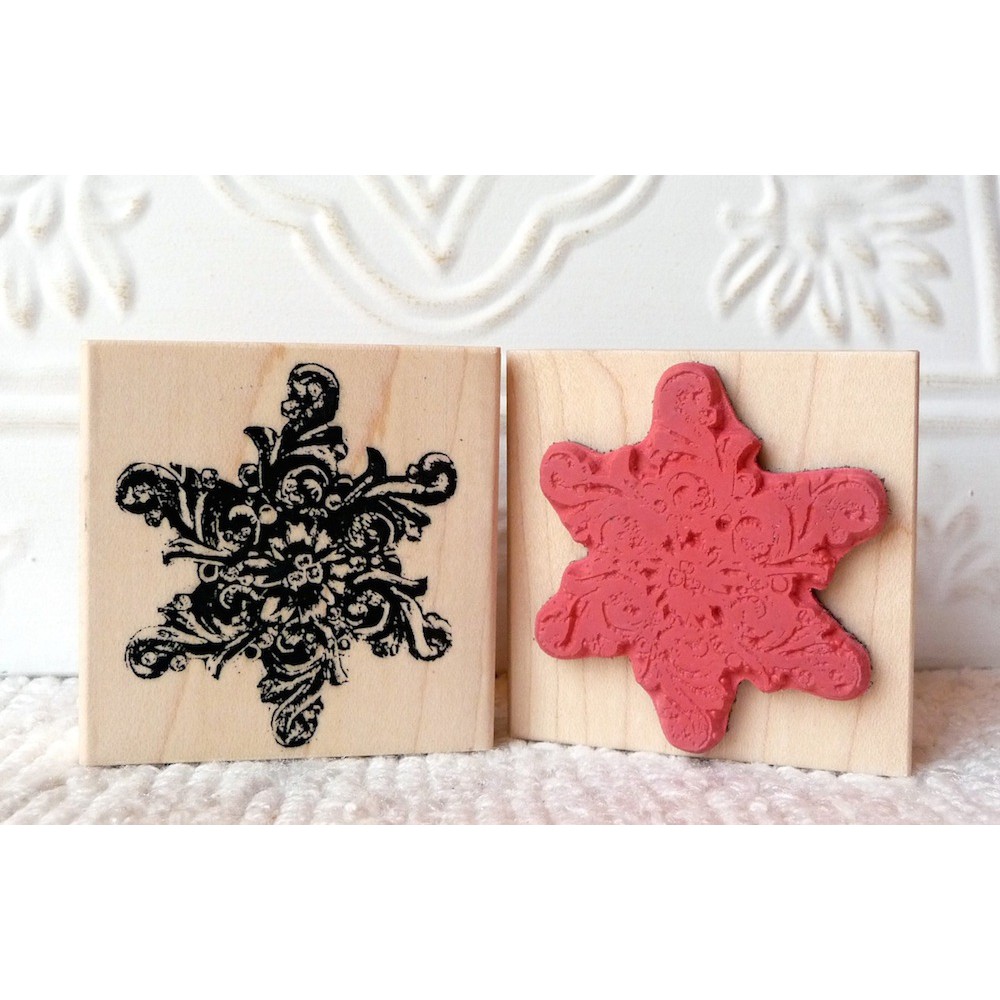 Baroque Snowflake Rubber Stamp