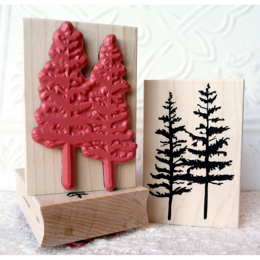 Timber Twins Tree Rubber Stamp