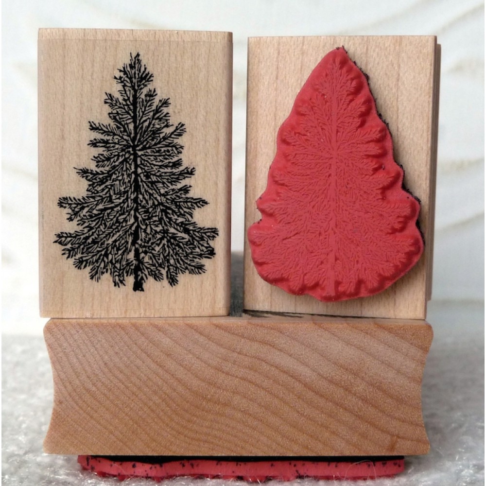 Mini Evergreeen Tree Rubber Stamp