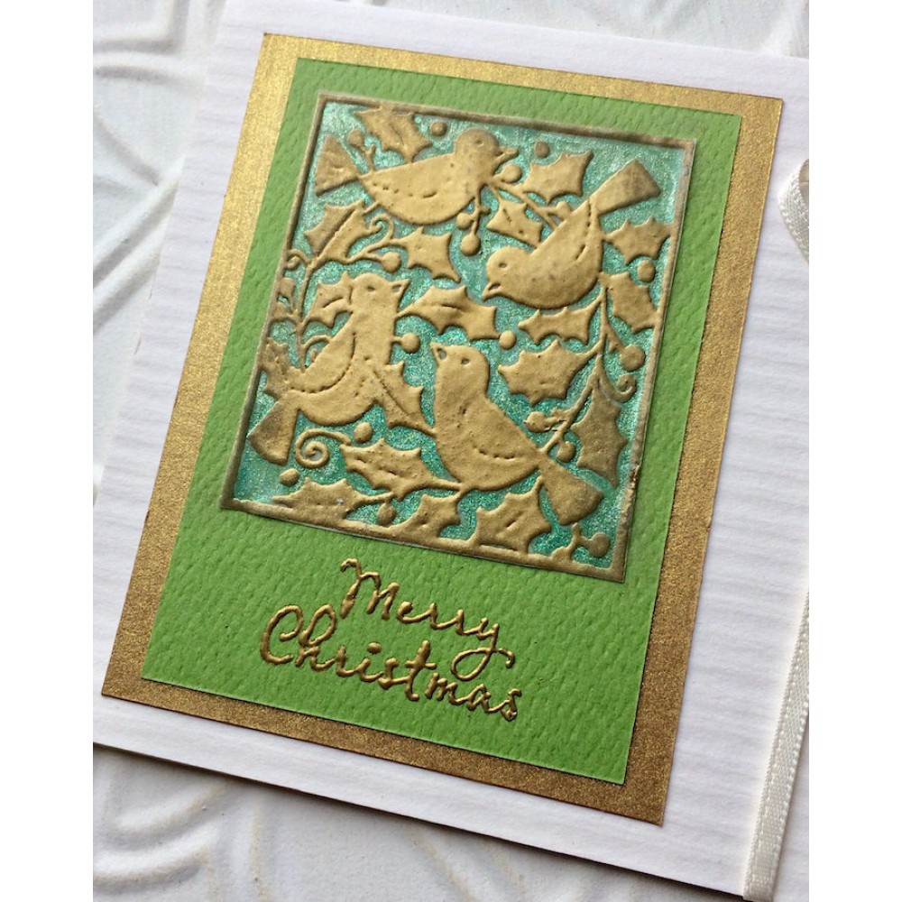 4 Calling Birds Rubber Stamp