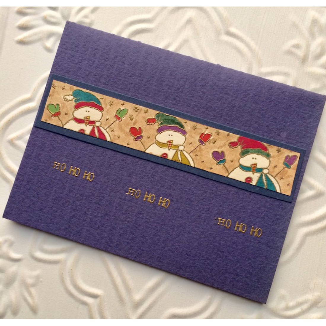 Snowy Snowman Rubber Stamp