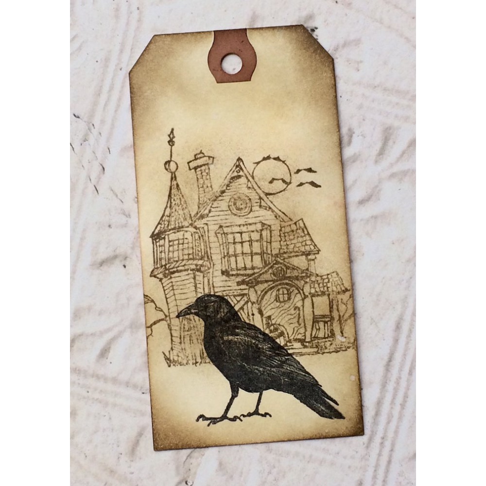Common Crow Rubber Stamp