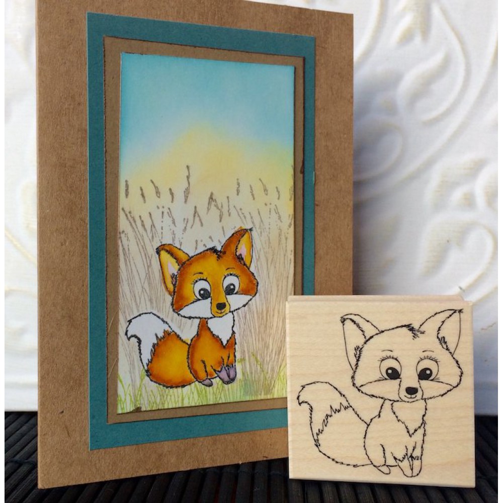 Foxy - Fox Rubber Stamp from The Old Island Stamp Company